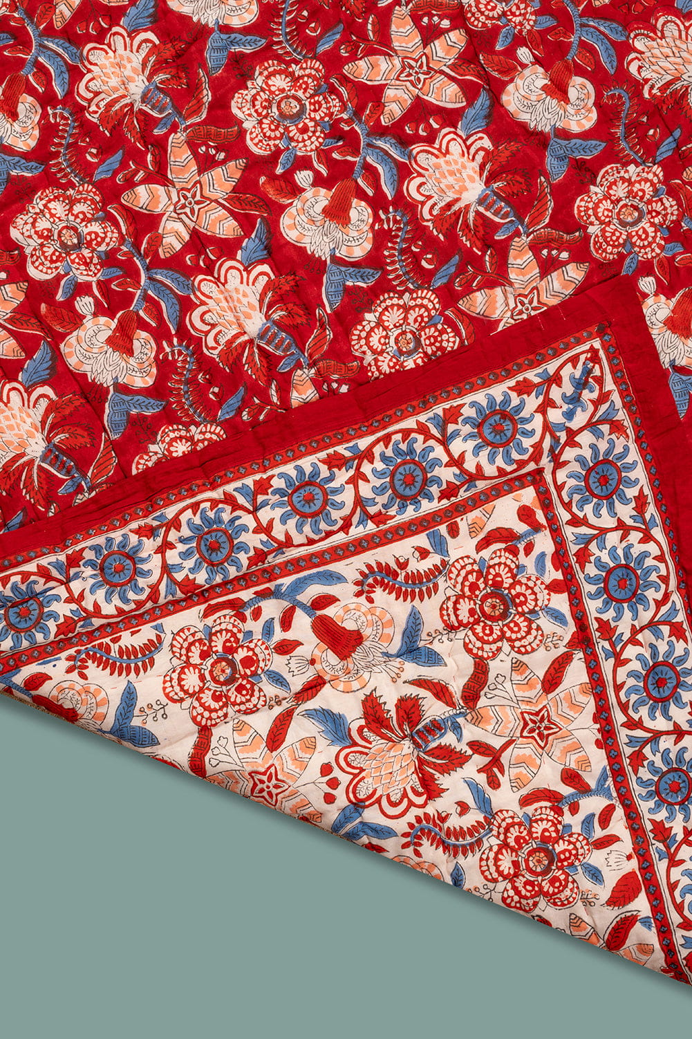 Valentine Hand Block Print Cotton Quilt – MYAKKA