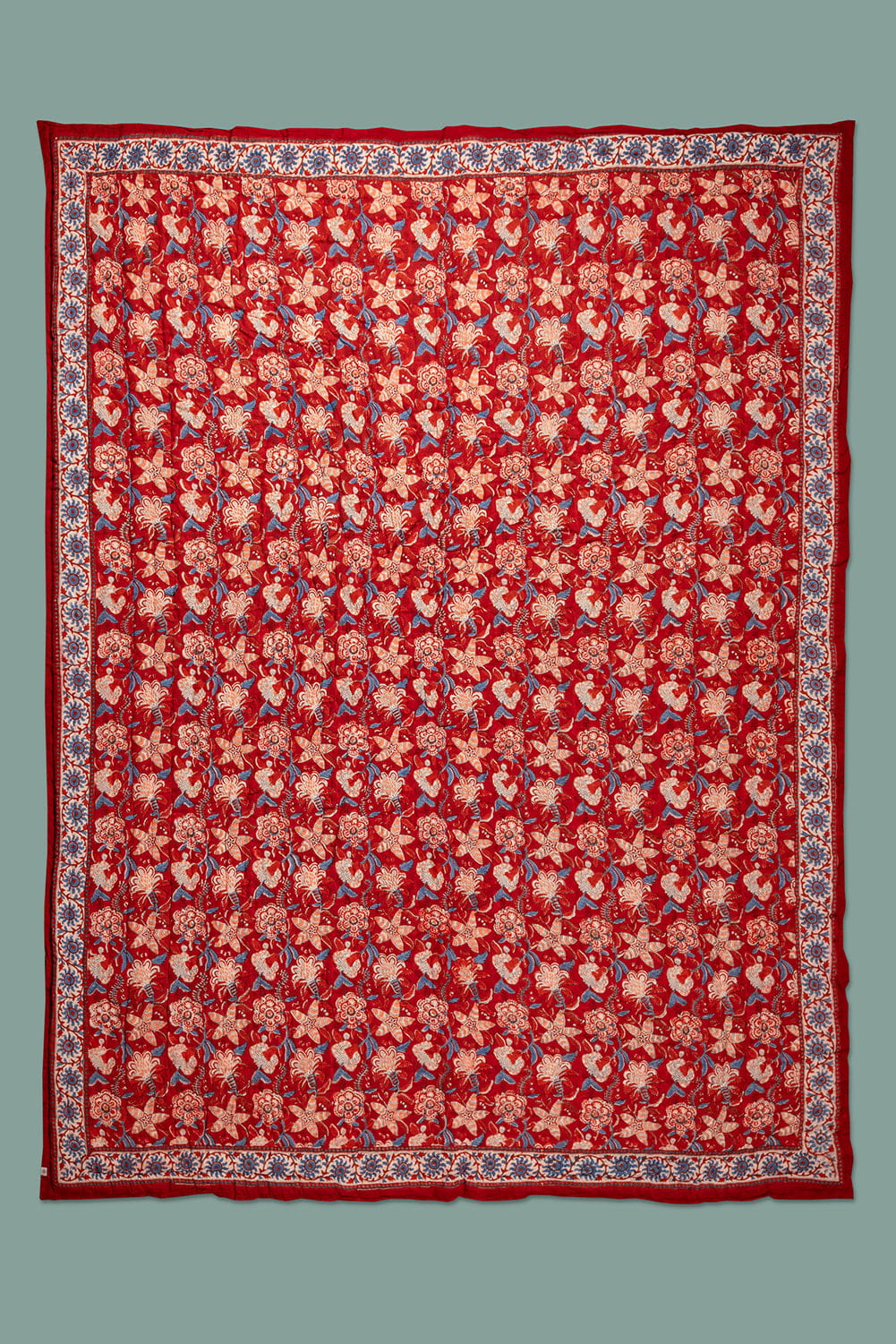 Valentine Hand Block Print Cotton Quilt – MYAKKA