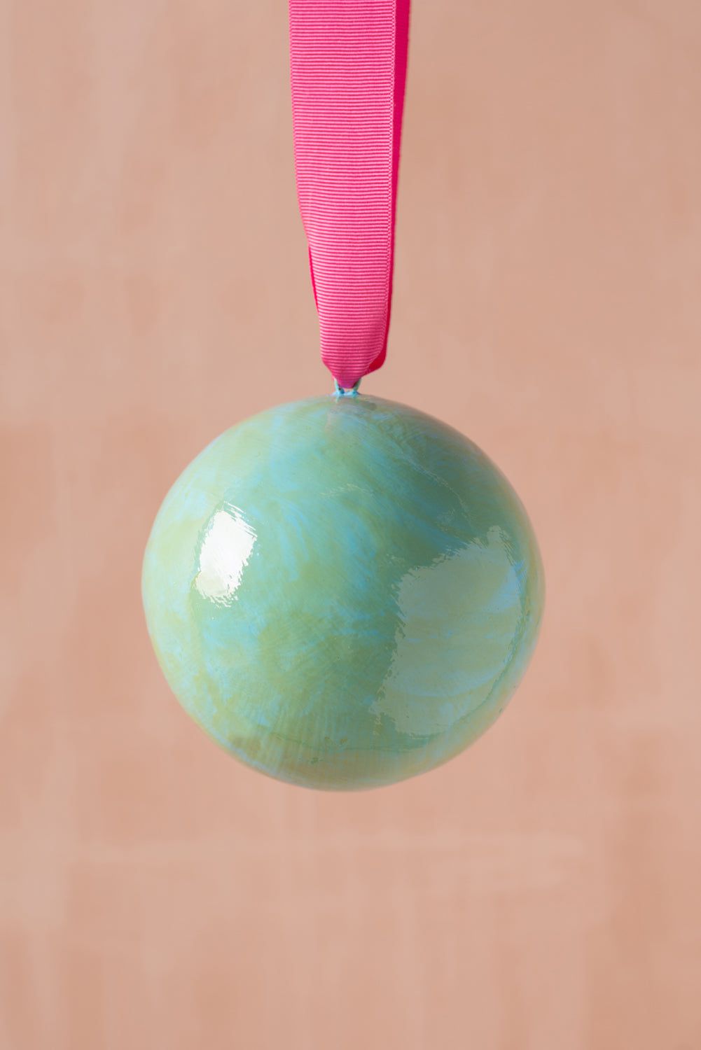 Turquoise and Pink Colourblock Bauble – MYAKKA
