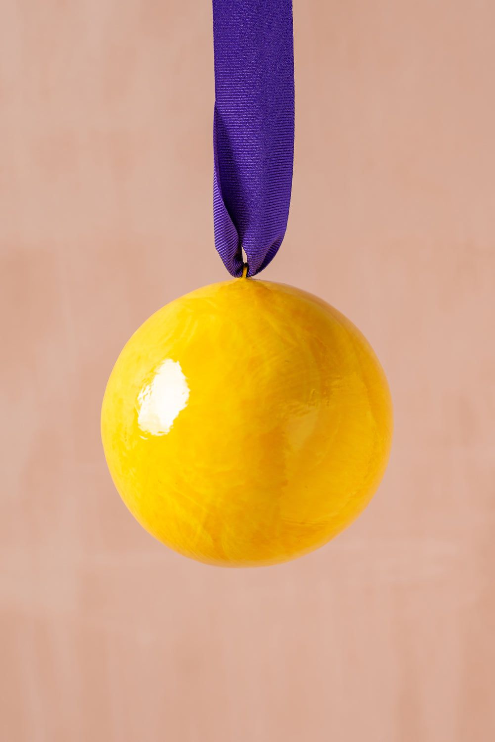 Yellow and Purple Colourblock Bauble – MYAKKA