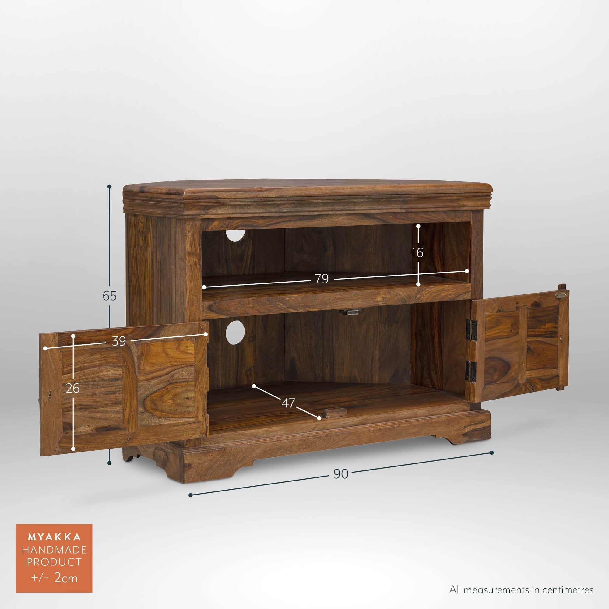 Hathi Corner Sheesham TV Unit | Myakka.co.uk - MYAKKA